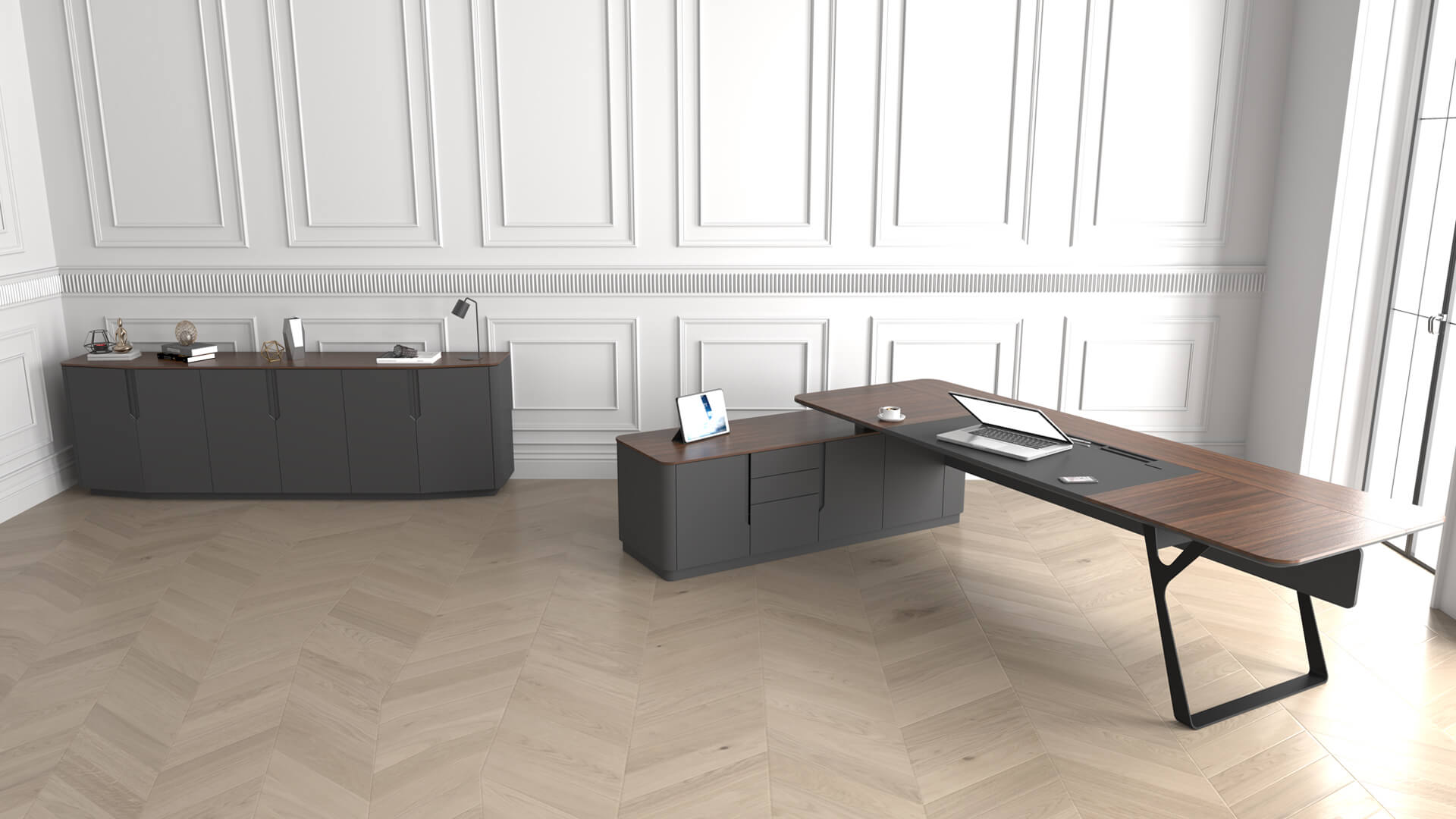 Tefen Executive Desk Set - Office Chairs and Furniture | Gursan Furniture - Ergonomic and ...